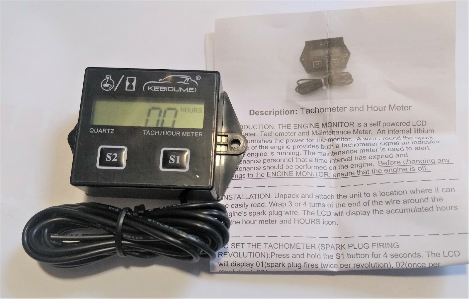 Kart Engine Hour Timer (Time) Meter Resettable- Rotax Honda X30 MX ...