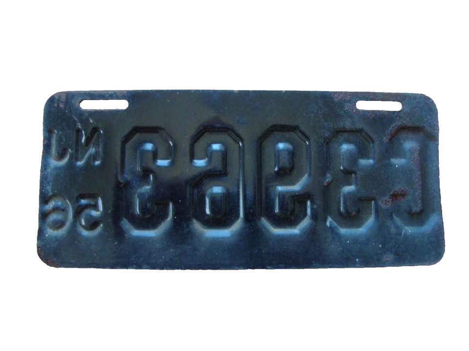 1956 New Jersey Motorcycle License Plate in all original condition ...