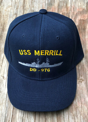 USS Merrill DD-976 Embroidered Ball Cap Sprucan Destroyer Vet Navy ...