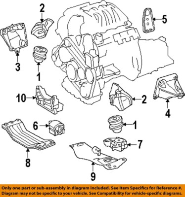 MERCEDES OEM 08-17 C300 Engine Engine Trans Mounting-Trans Mount ...