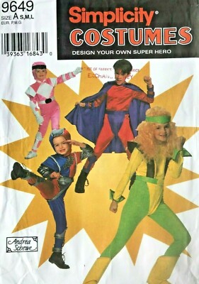 Simplicity Child's Costumes Pattern 9649 Size S-L UNCUT | eBay