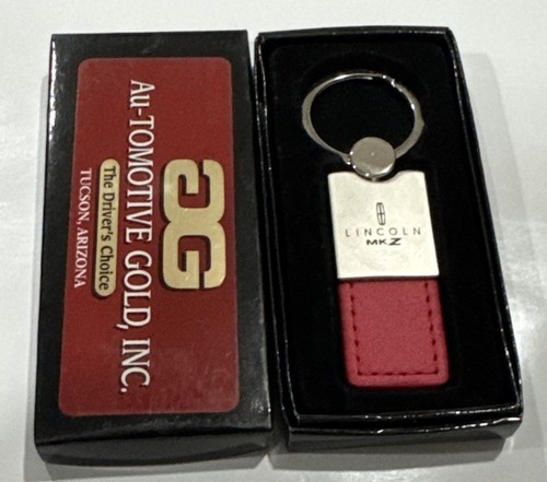 Lincoln MKZ Pink Leather & Metal Keychain NEW IN BOX | eBay