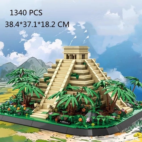 1346pcs World Architecture Maya Pyramid Mexico El Castillo Building ...