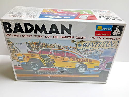 Monogram BADMAN 1955 Chevy Tom Daniel signed model car kit (Vintage kit ...