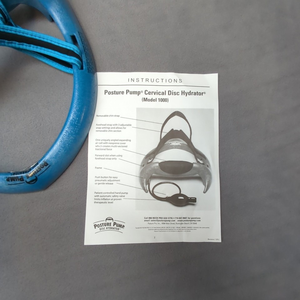 Posture Pump 1000 Neck Exerciser Professional Model Original Box USA ...