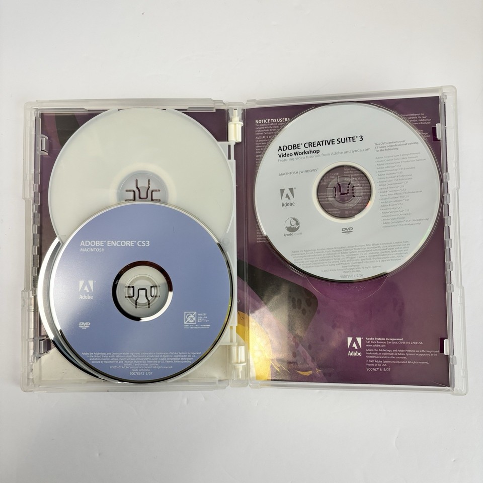 Adobe Premiere Pro CS3 Software for Macintosh Mac with Serial Numbers ...