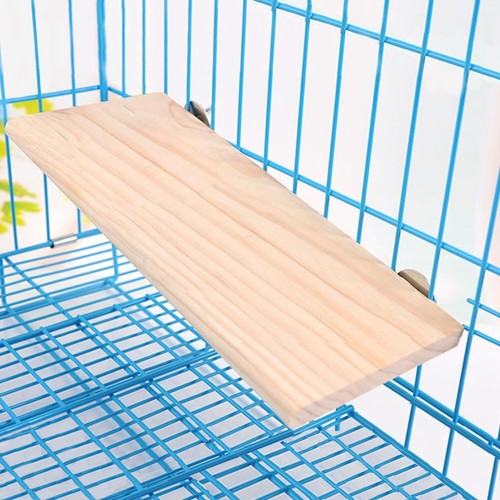 Bird Flat Perch Stand Platform Wooden Ledge Cage Accessories for Parrot ...
