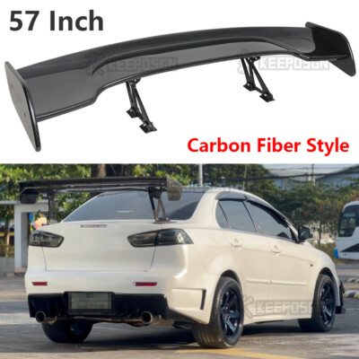 57" Rear Trunk Spoiler Wing GT Style Racing For Mitsubishi Lancer EVO ...
