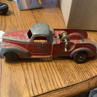 Vintage 1950's Hubley Kiddie Toy Red Tow Truck #474 9.5 inches | eBay