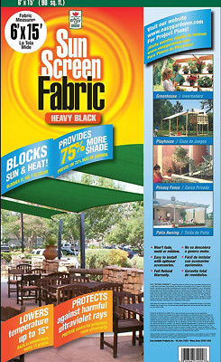 Easy Gardener Cooling UV Protection Heavy Green Sun Screen Fabric 6' x ...