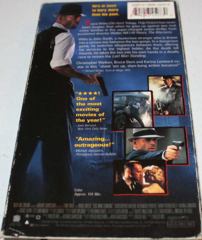 Last Man Standing (VHS 1997) Bruce Willis, Bruce Dern, William ...