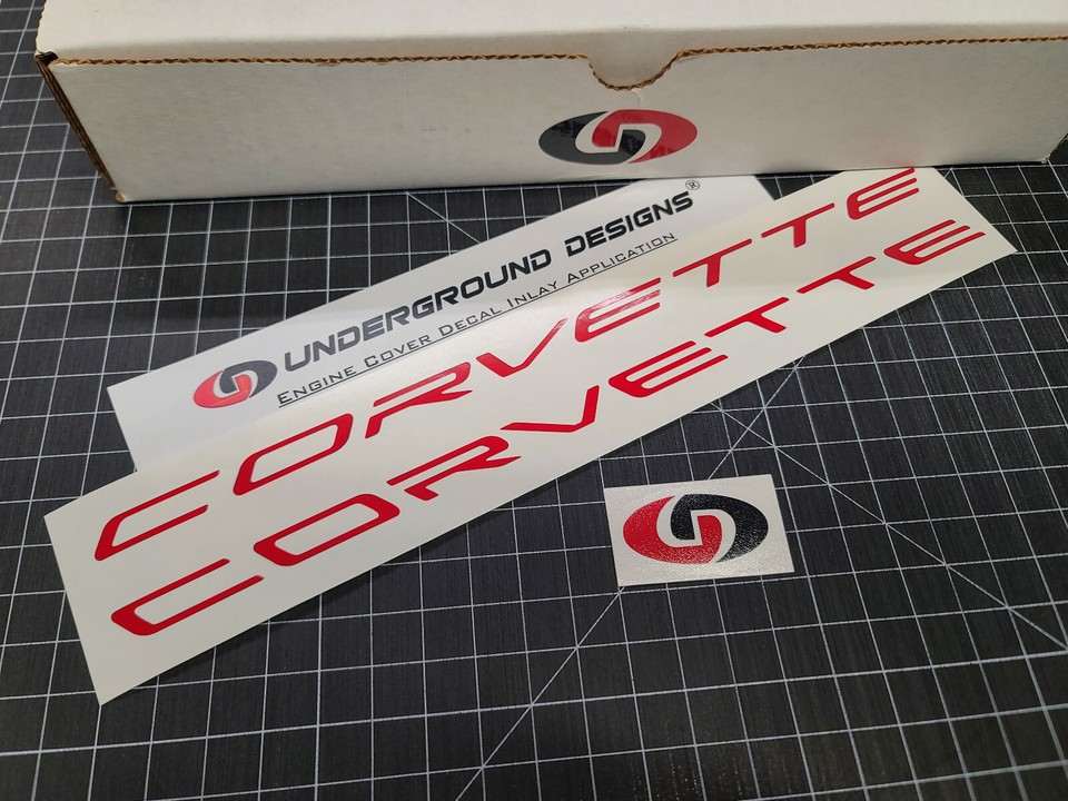 C8 Engine Cover Decals CORVETTE Sticker Inlays 2020-2025 Stingray 6.2L ...