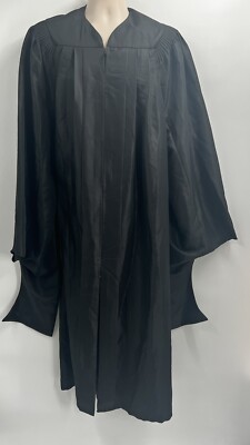 Artneedle Polyester Solid Black Full Zip Graduation Robe Gown Size M 57 ...