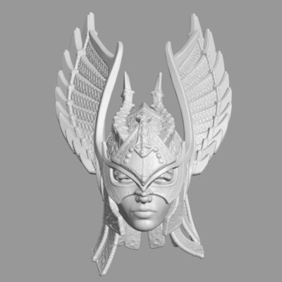 Female Valkyrie v2 custom head for Mythic Legions & other fantasy ...