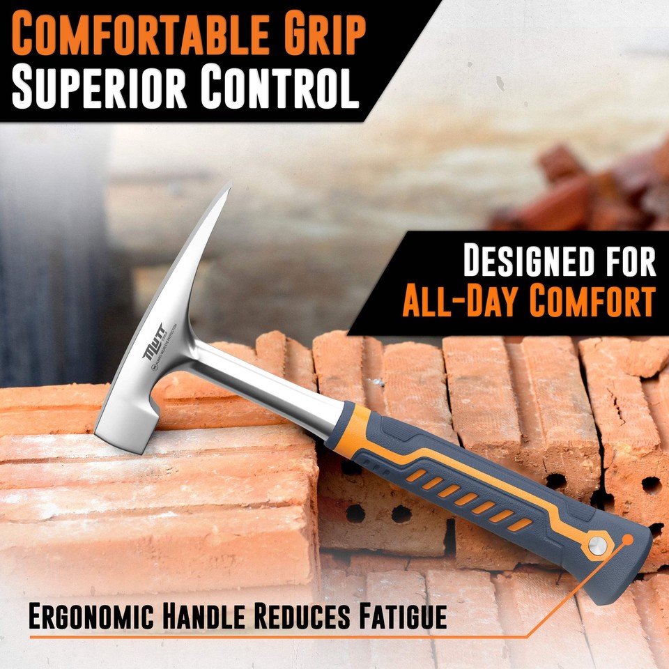 Brick Hammer – 20oz Masonry Hammer with Ergonomic Handle – Stone Mason ...