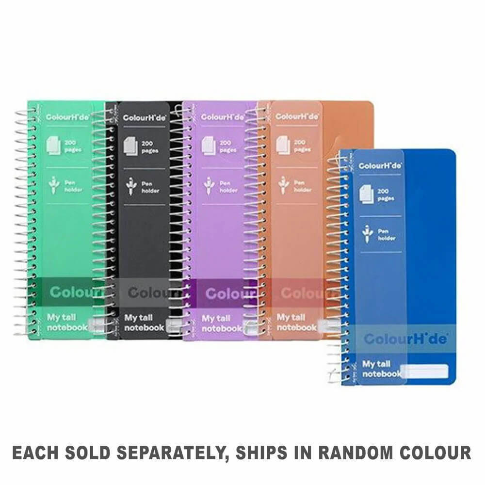 Colourhide Slimline Notebook Classic Sleek Modern Quality Portable 200 ...