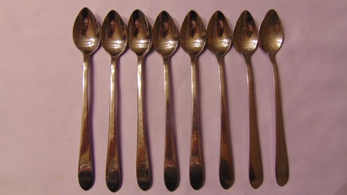 8 RETRONEU STAINLESS KOREA ICED TEA SPOONS "KENT" VERY NICE! | eBay