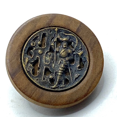 Wood and brass .75” Spanish knight conquistador buttons Set of 4 | eBay