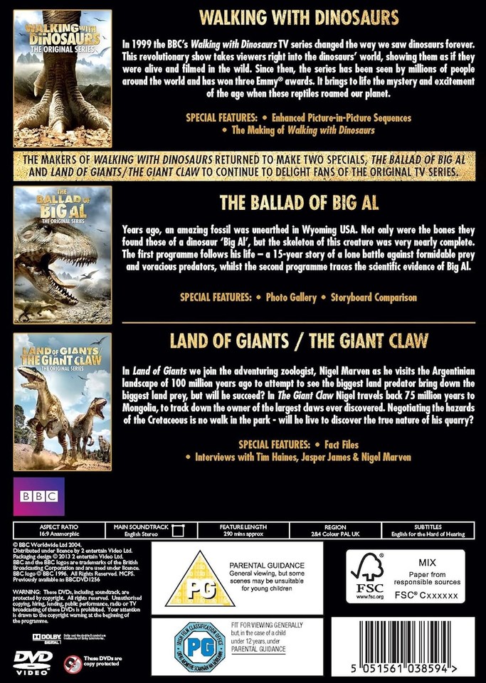 The Walking with Dinosaurs Box Set (DVD) (UK IMPORT) 5051561038594| eBay