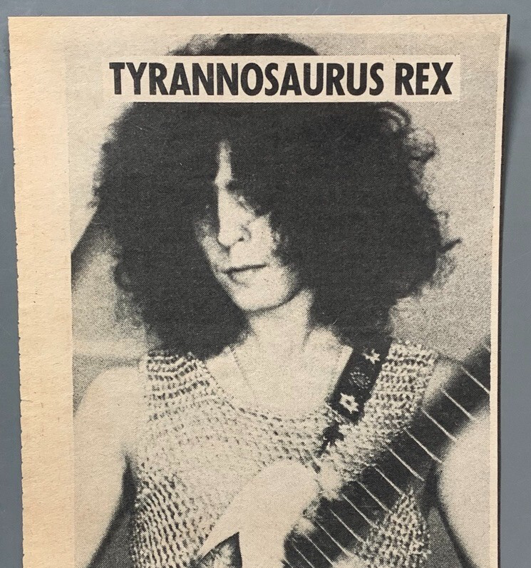 TYRANNOSAURUS REX MARC BOLAN 1970 original PRINT ADVERT A BEARD OF ...
