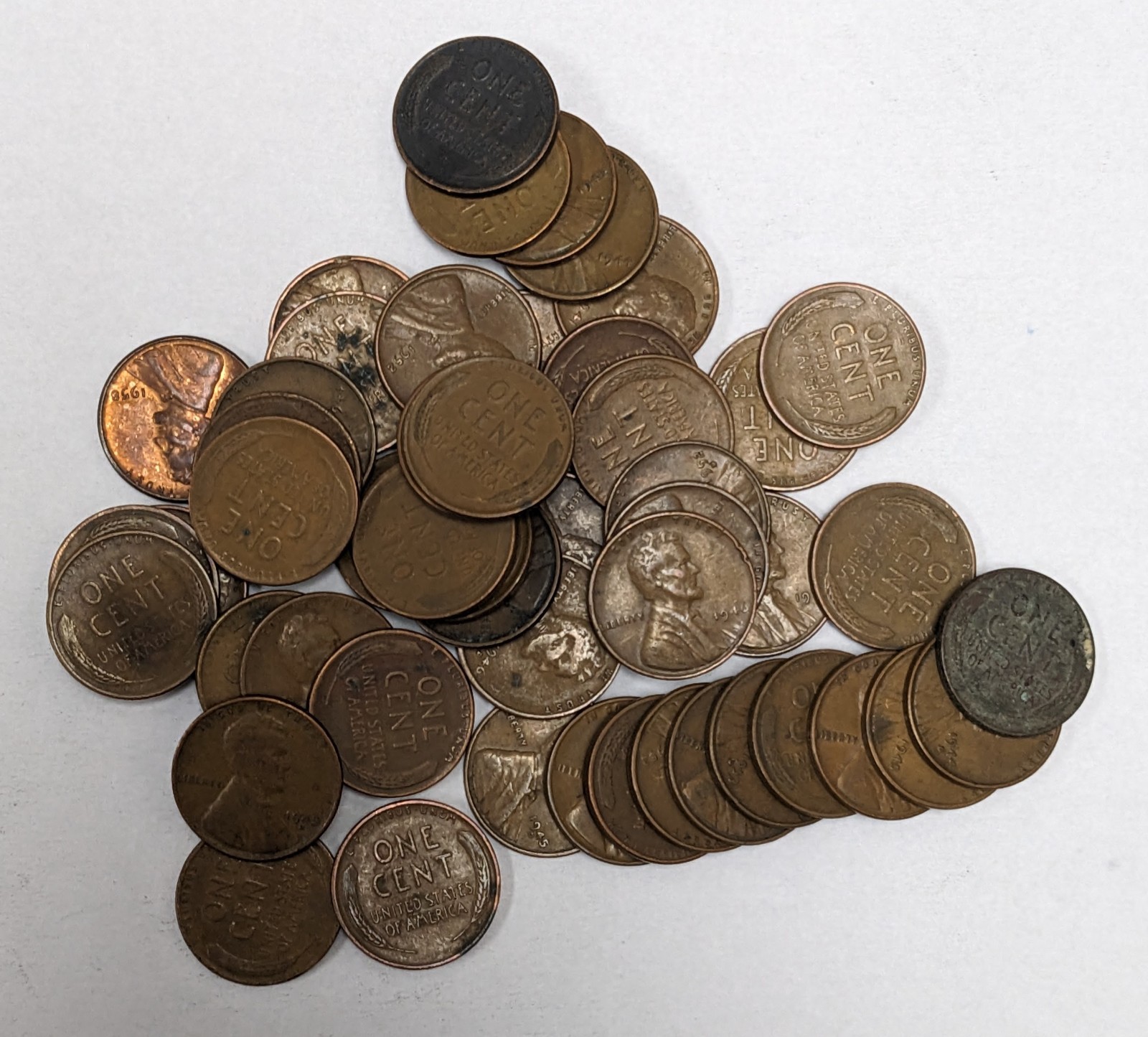 Lot of 50 Mixed Date Lincoln Wheat Pennies | eBay