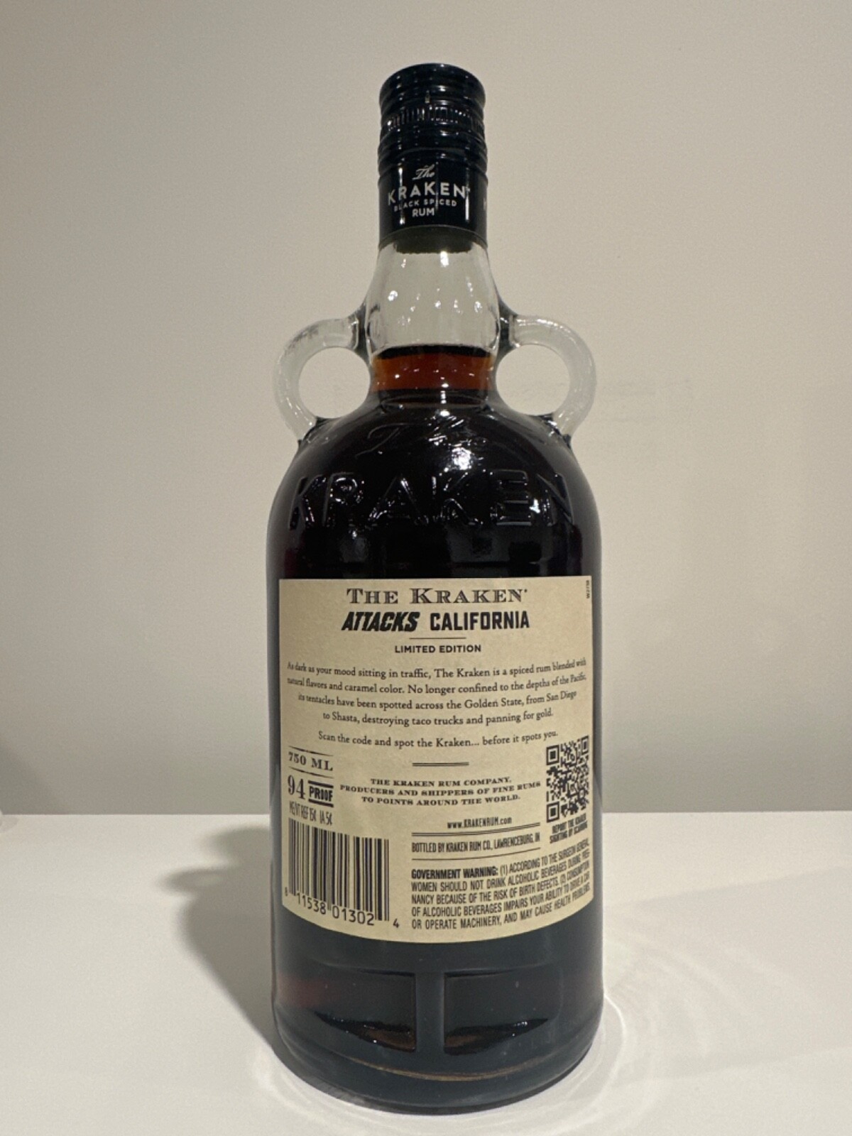 The Kraken Attacks California 750ml, Kraken Rum 94 proof , Very Limited ...