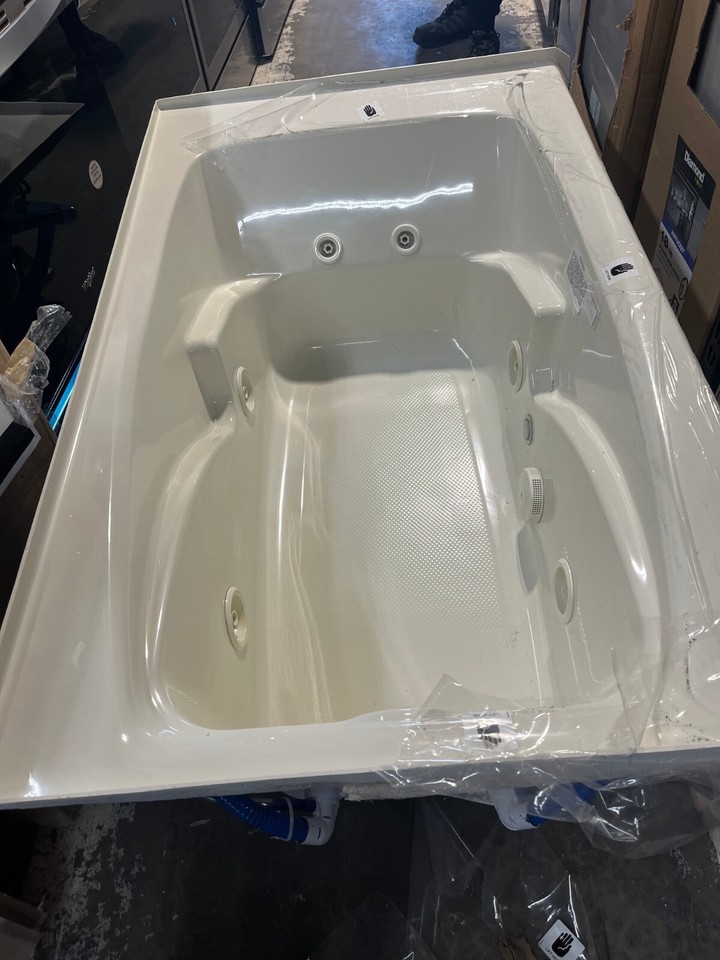 Jacuzzi Cetra 36-in x 60-in White Acrylic Alcove Whirlpool Tub NG94959 ...