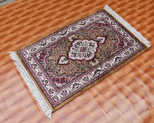 Traditional Design Oriental Rugs Entryway Carpet 2x3 Hand-Knotted Gold ...