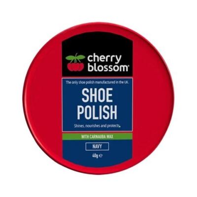 1x Shoe Polish Navy Blue 40g Shoe Boot Shine Cleaner For Smooth ...