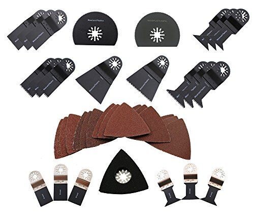 ABN Deluxe 38 Piece Universal Oscillating Multitool Blade Combo Kit ...