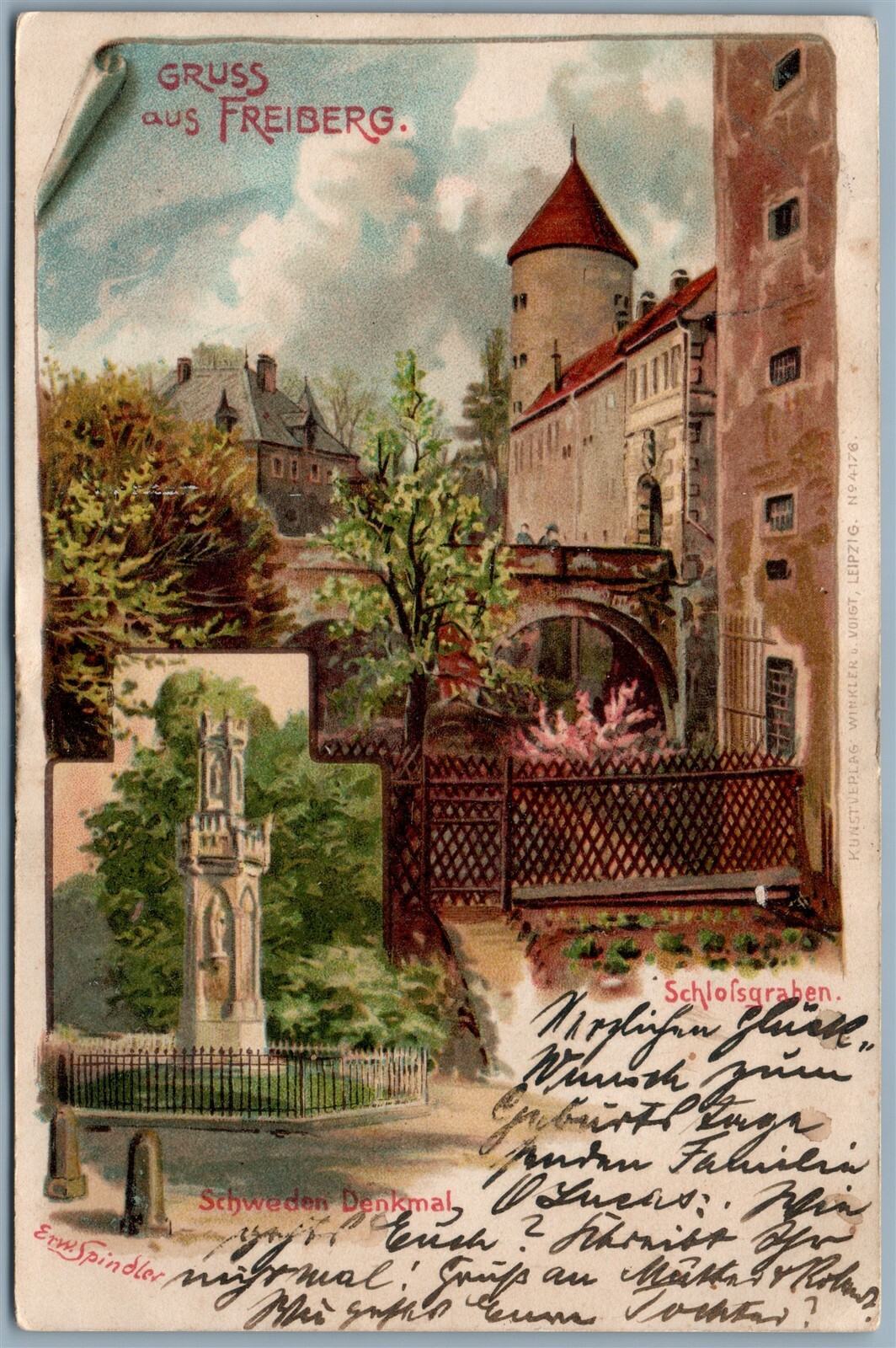 GRUSS AUS FREIBERG GERMANY UNDIVIDED ANTIQUE POSTCARD | eBay