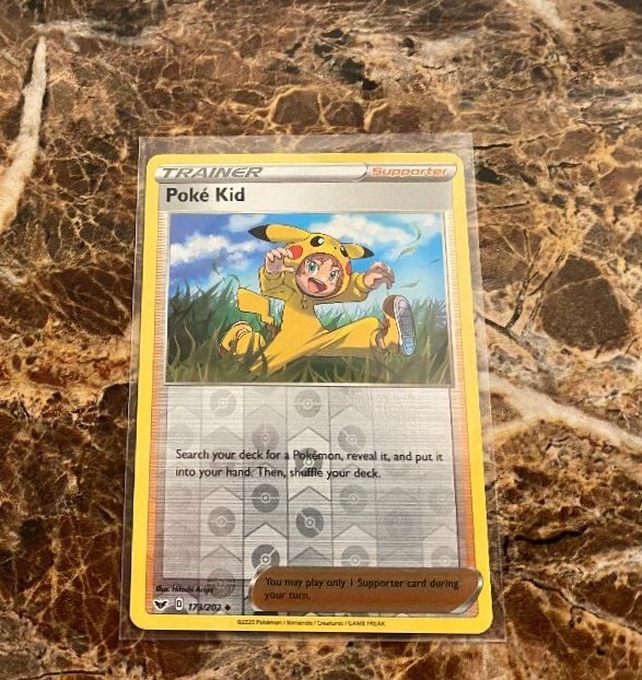 Pokémon TCG Poke Kid Sword & Shield Base Set 173/202 Reverse Holo ...