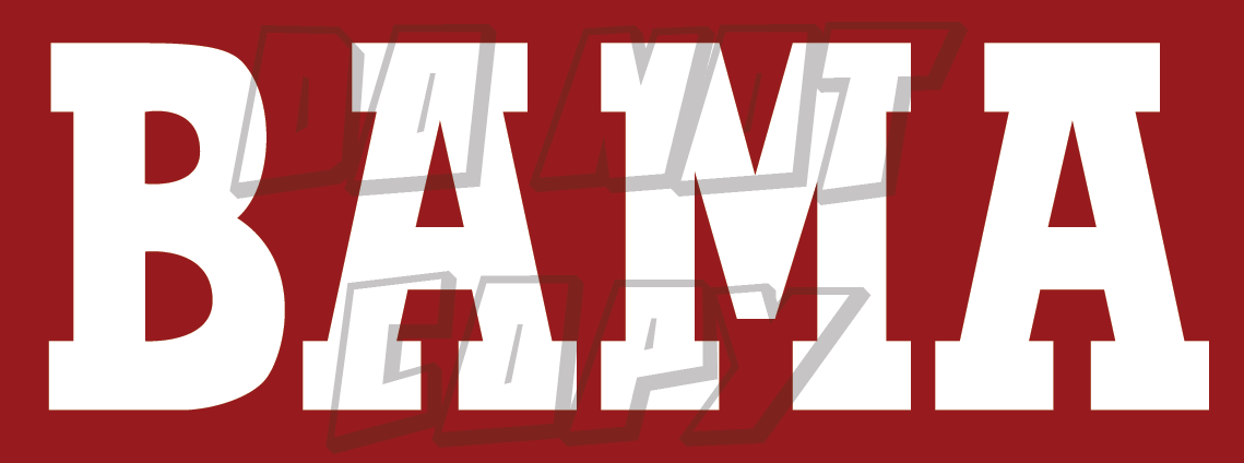 Alabama "BAMA" Football Vinyl Decal stickers - Solid or with Outline | eBay