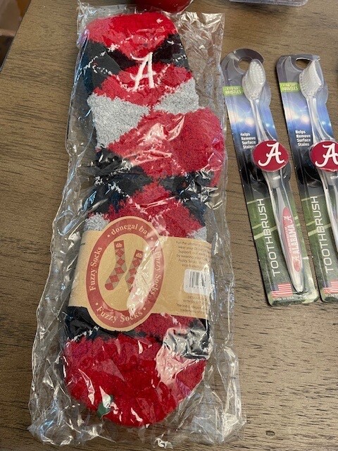 Alabama Football Crimson Roll Tide Lot Mug, Socks, Toothbrushes, and ...