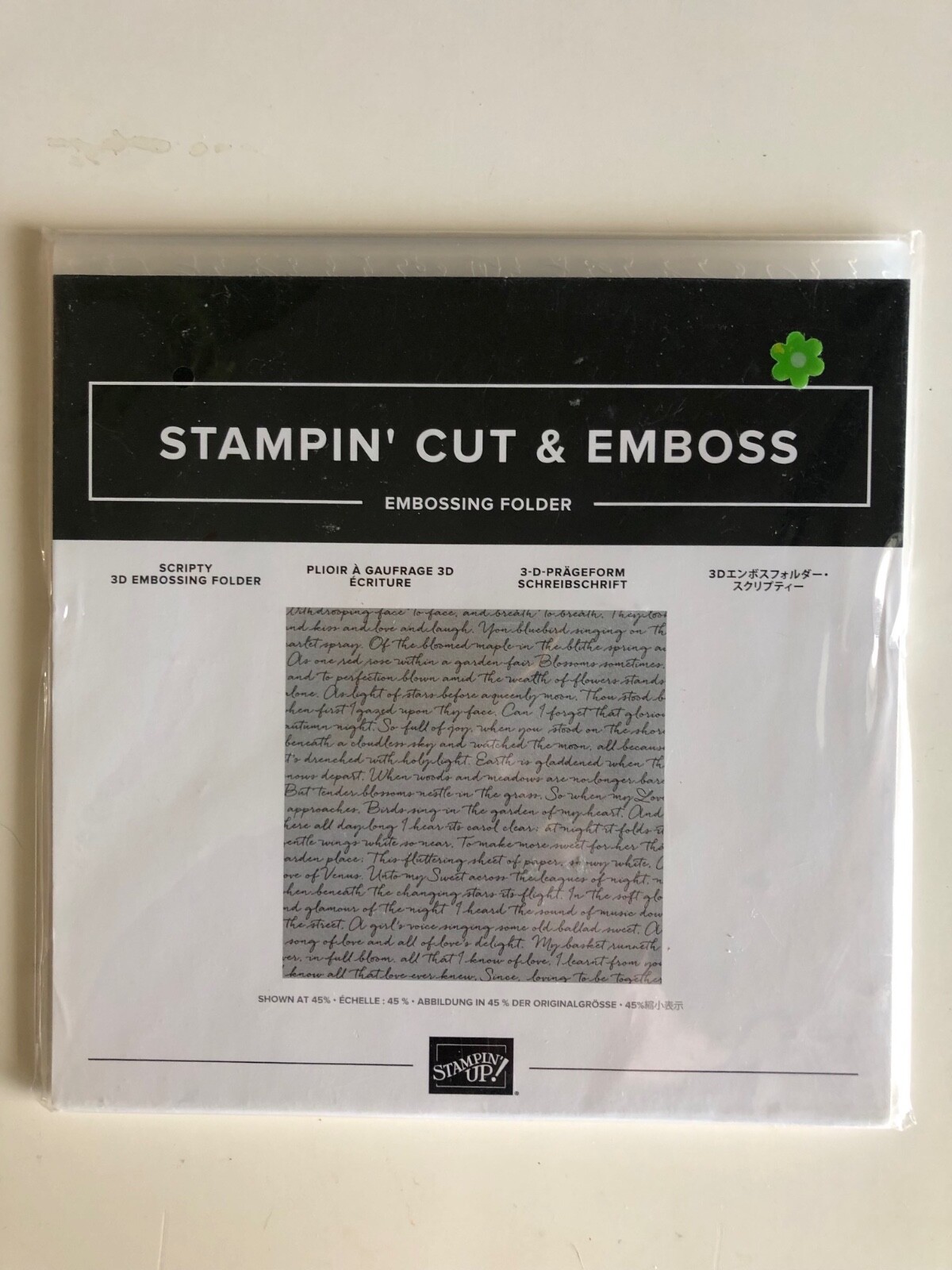 Stampin' Up Scripty 3D Embossing Folder NEW | eBay