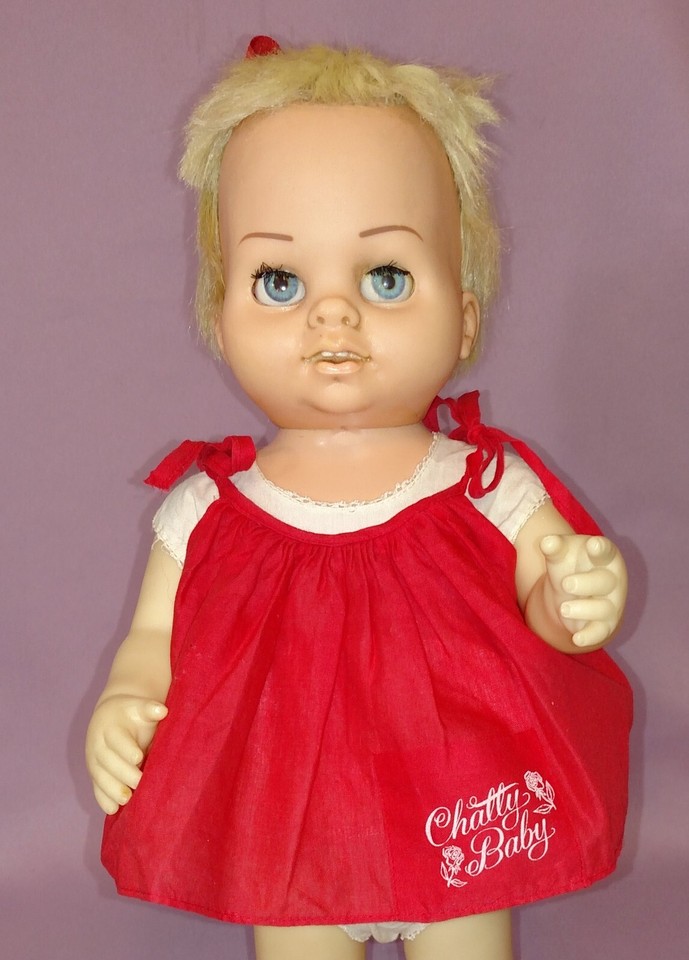 17" CHATTY BABY DOLL by MATTEL - ORIGINAL CLOTHES c1962 - Mute | eBay