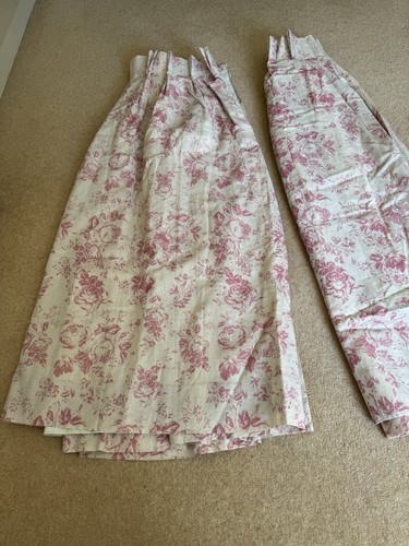 CABBAGES AND ROSES CURTAINS PAIR - PARIS ROSE RASPBERRY LINEN BESPOKE ...