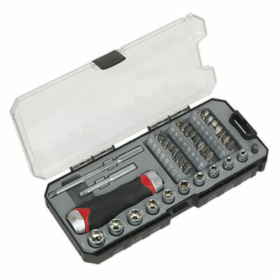 Sealey Premier 38 Piece Fine Tooth Ratchet Screwdriver & Accessory Set ...