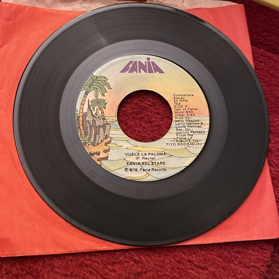 1976 Fania All Stars Vuela la Paloma/ Lo Miami que a Usted 45 rpm vinyl ...
