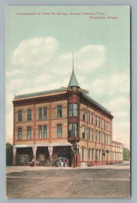 Hotel St. George PENDLETON Oregon~Rare Antique Postcard Umatilla County ...