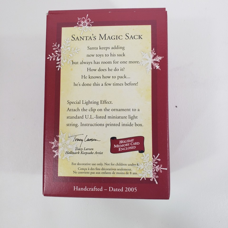 Hallmark Santa's Magic Sack VIP Exclusive Christmas Ornament 2005 Clip ...