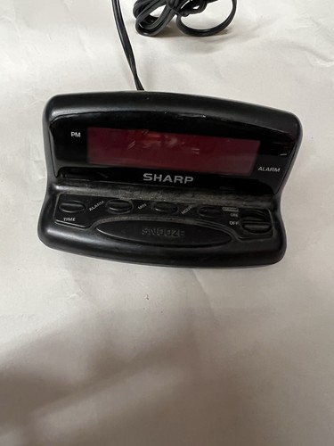SHARP DIGITAL ALARM CLOCK SPC026 Loud Alarm Snooze LED Display Black | eBay