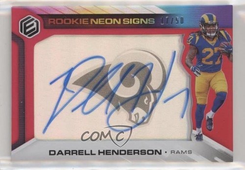 2019 Panini Elements Rookie Neon Signs Red /50 Darrell Henderson #RNS ...