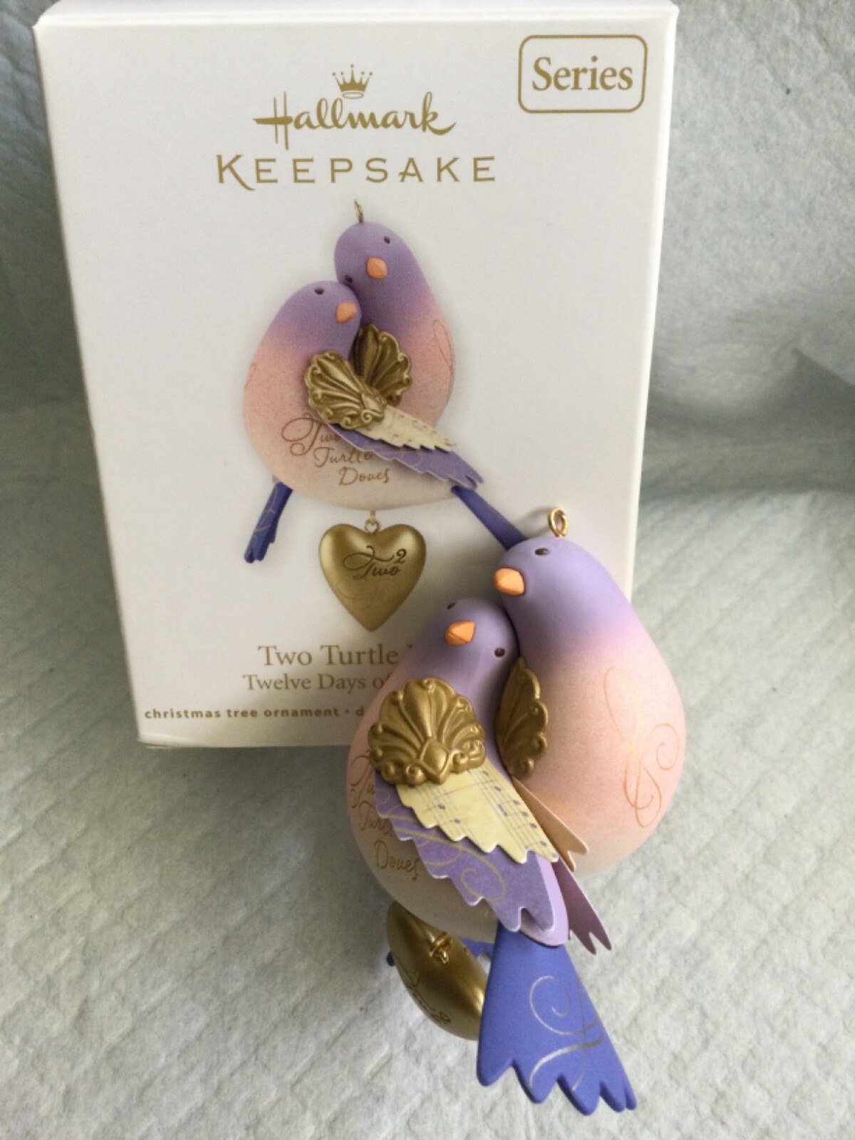 HALLMARK 2012 TWO TURTLE DOVES TWELVE DAYS OF CHRISTMAS SERIES ORNAMENT ...