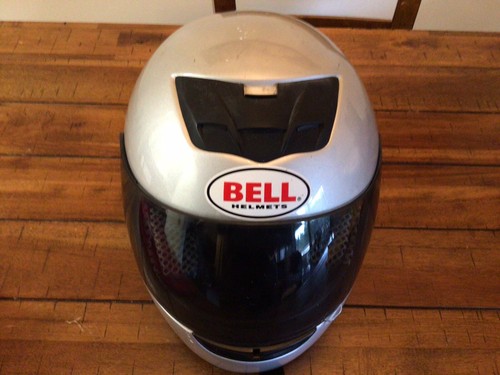 BELL Sprint Silver Full Face Motorcycle Helmet Sz Large | eBay