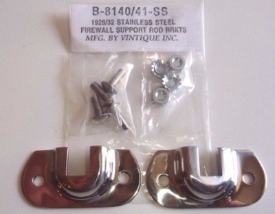 RADIATOR SUPPORT ROD BRACKETS STAINLESS STEEL FITS MODEL A and 1932 ...