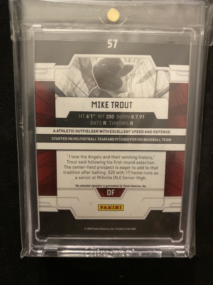 2009 Donruss elite extra edition mike trout rookie auto /495 | eBay