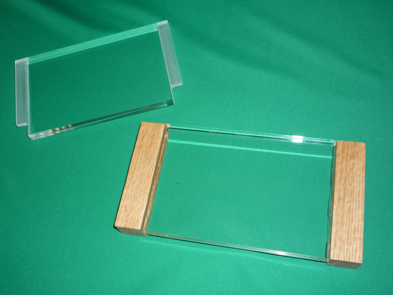 Solid Wood (Oak) and Acrylic 4x6 Picture Frame 1 inch Thick Block | eBay