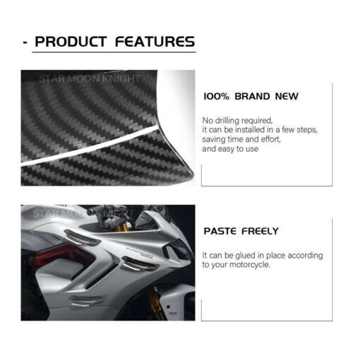 Aerodynamic Winglets Wings Side Fairing Spoiler Carbon Fiber For Honda ...