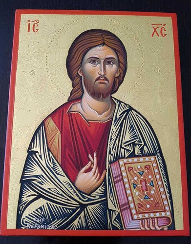 Ikone Jesus Christus Pantokrator Icon Christ high priest Icone Jésus ...